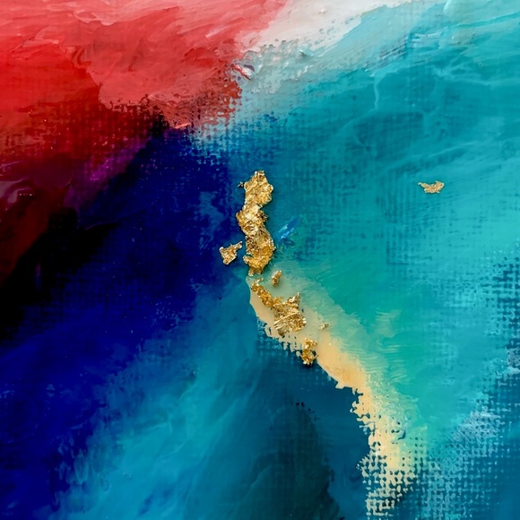 by Johar | Art | Original Art Gold Leaf Acrylic Painting Modern ...